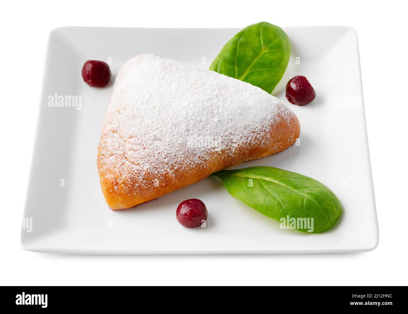 Baked small pie isolated on white background Stock Photo - Alamy