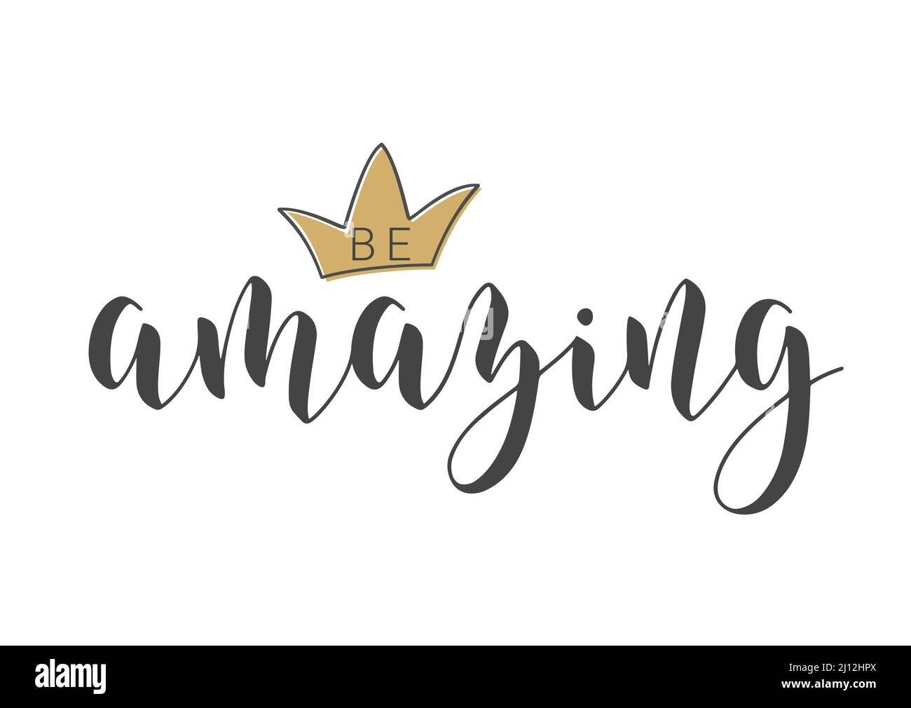 Vector Stock Illustration. Handwritten Lettering of Be Amazing ...