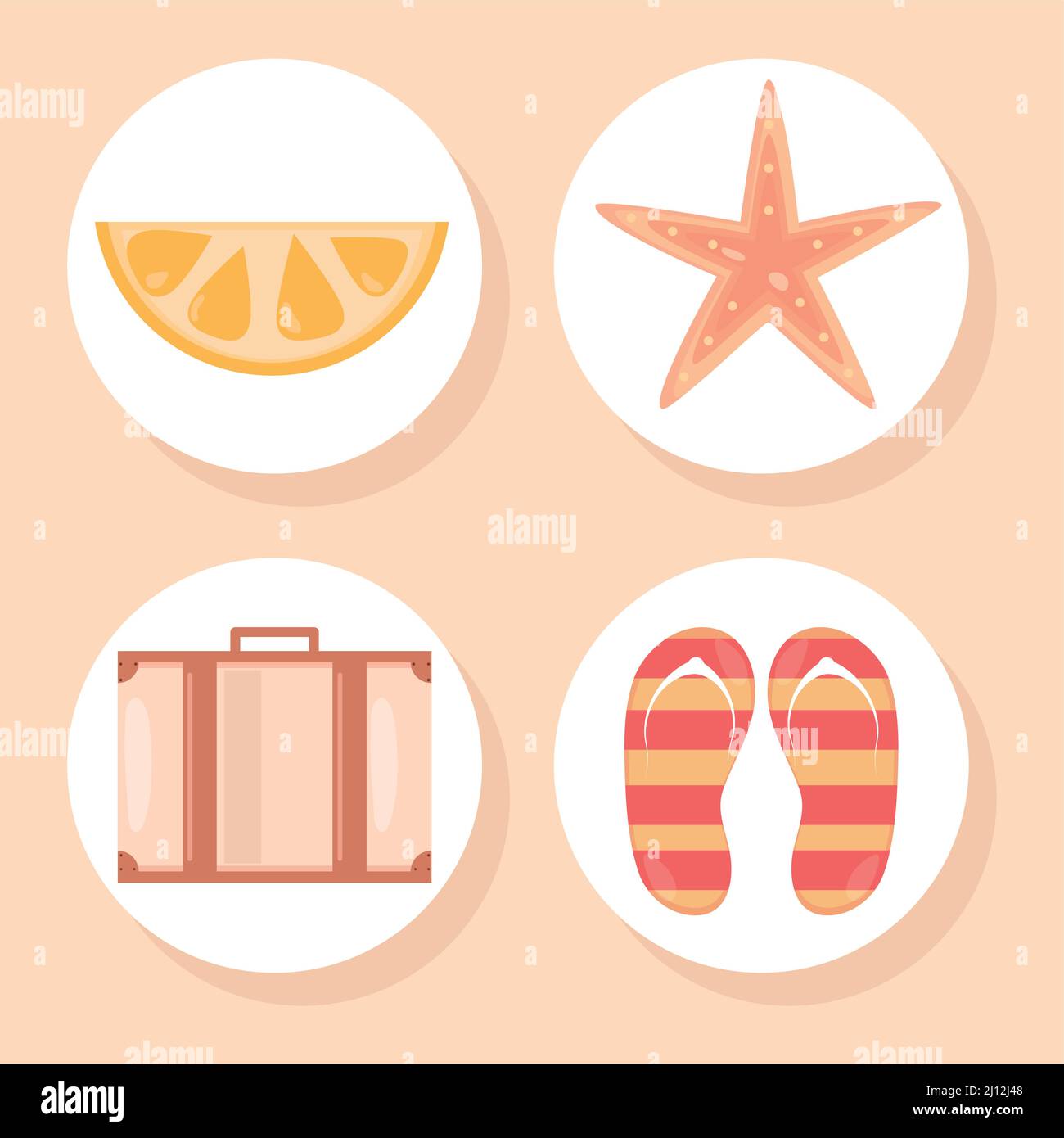 beach flat icons Stock Vector Image & Art - Alamy