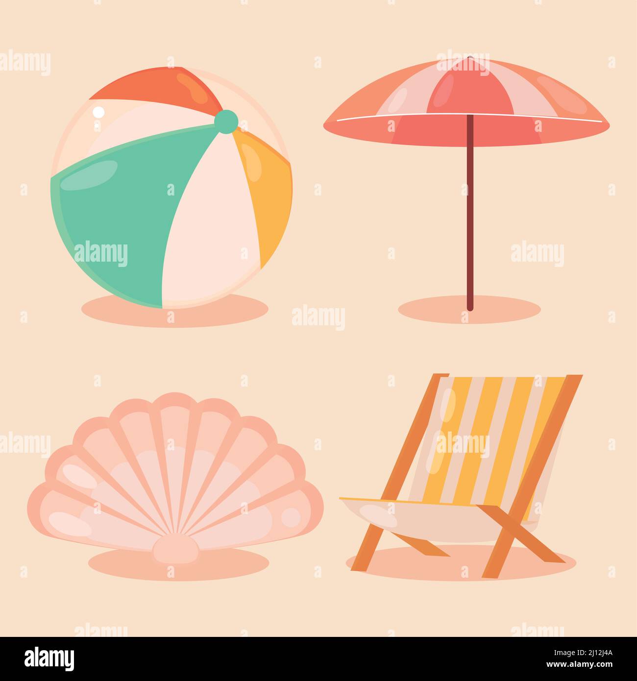 beach icon set Stock Vector Image & Art - Alamy
