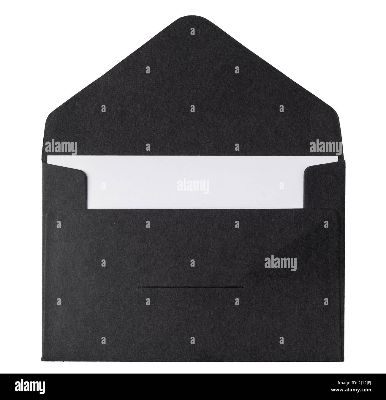 Realistic open black envelope hi-res stock photography and images - Alamy