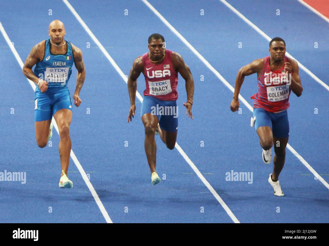 Lamont Marcell JACOBS of Italy, Marvin BRACY of USA, Christian COLEMAN ...