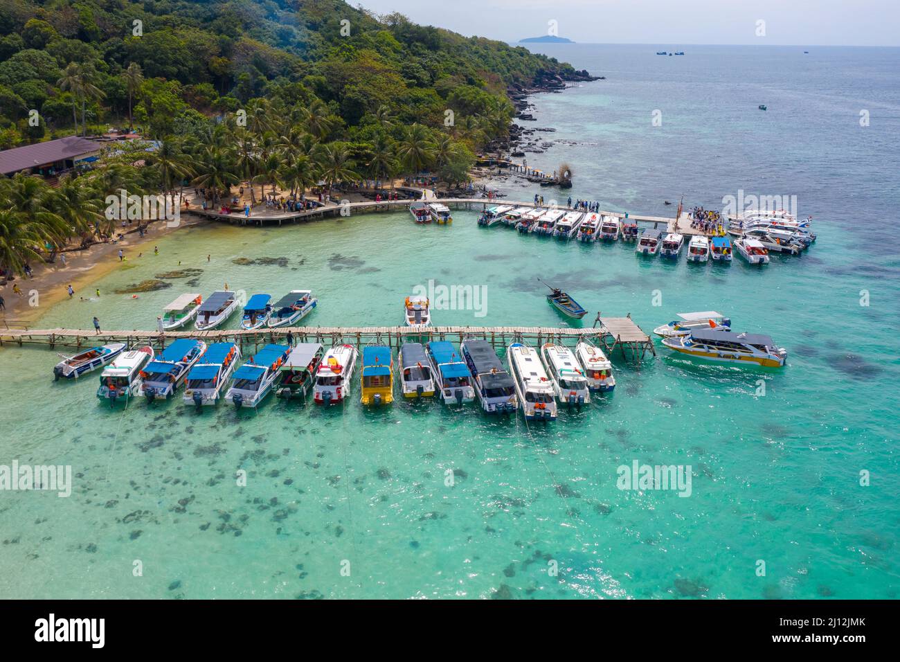 Panoramic beautiful beach Hon May Rut in Phu Quoc island, Vietnam Stock ...
