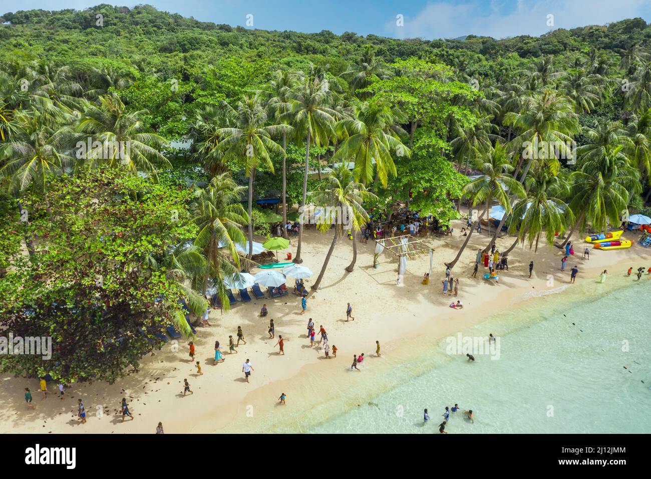 Panoramic beautiful beach Hon May Rut in Phu Quoc island, Vietnam Stock ...