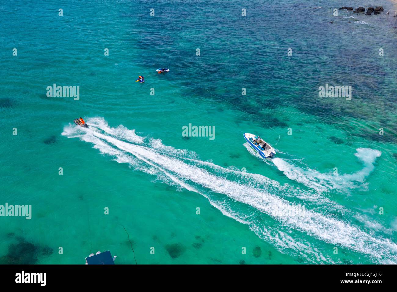 Panoramic beautiful beach Hon May Rut in Phu Quoc island, Vietnam Stock ...