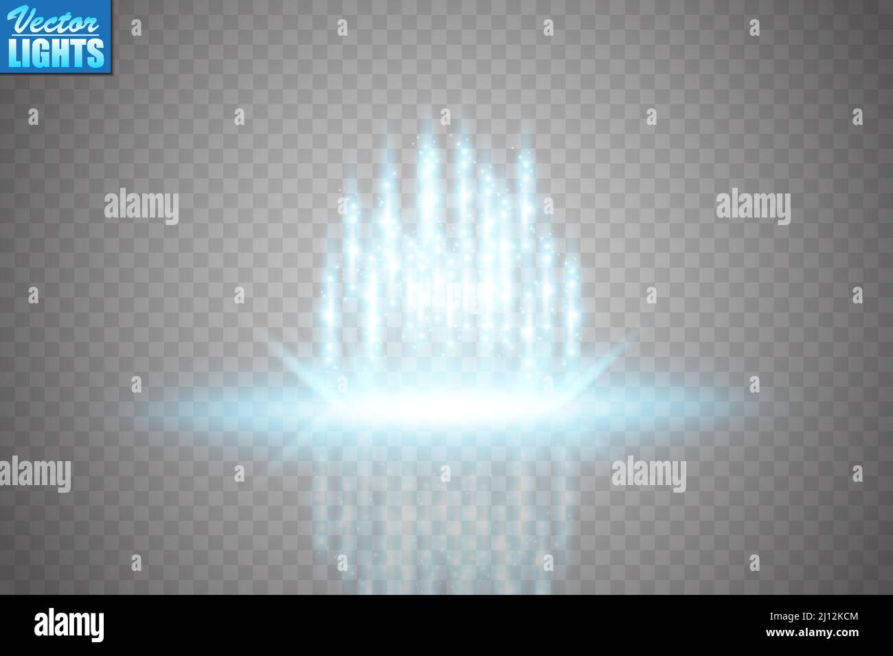 Magic fantasy portal. Futuristic teleport. Light effect. Blue candles ...
