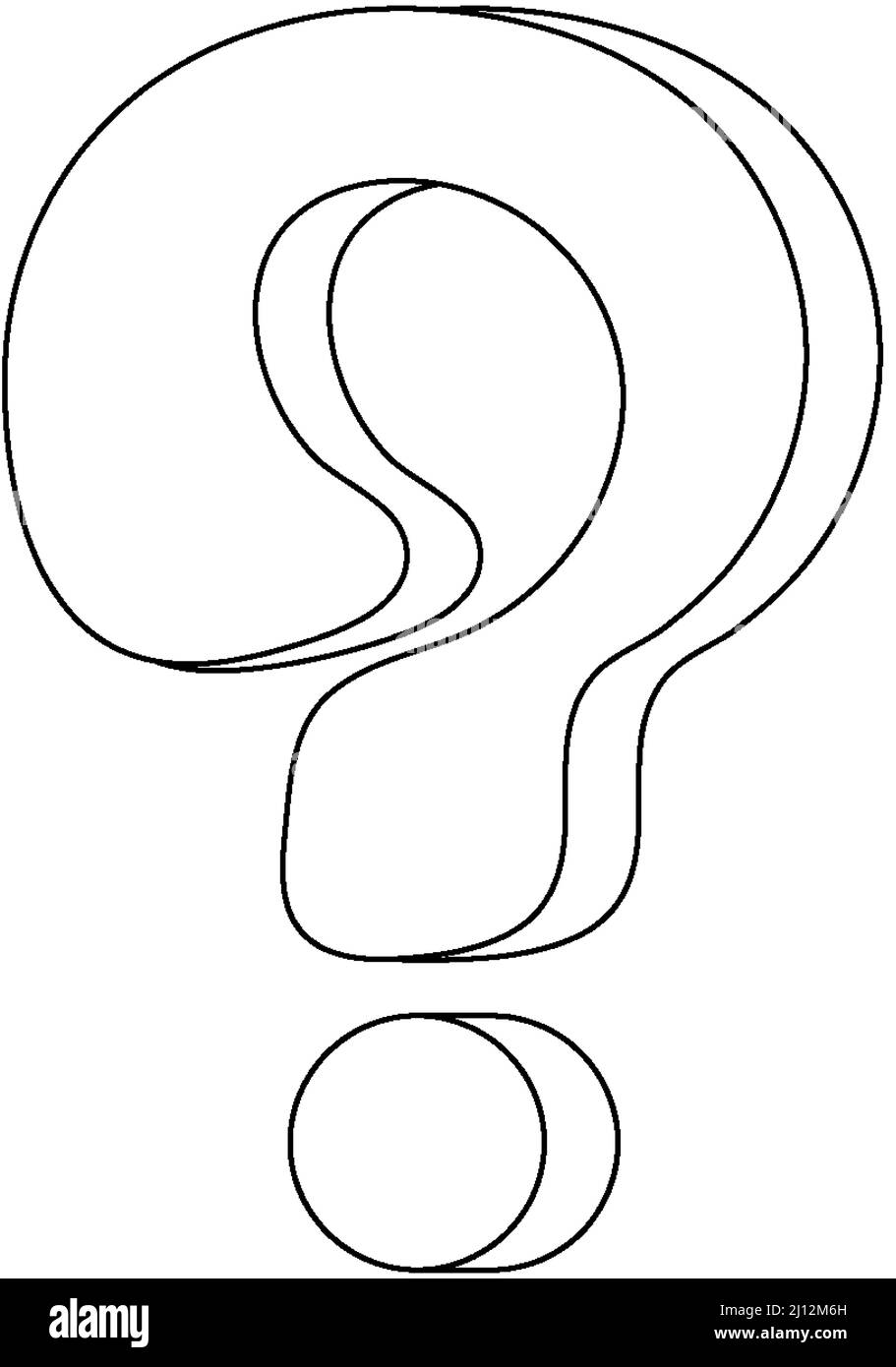 Question mask black and white doodle character illustration Stock ...