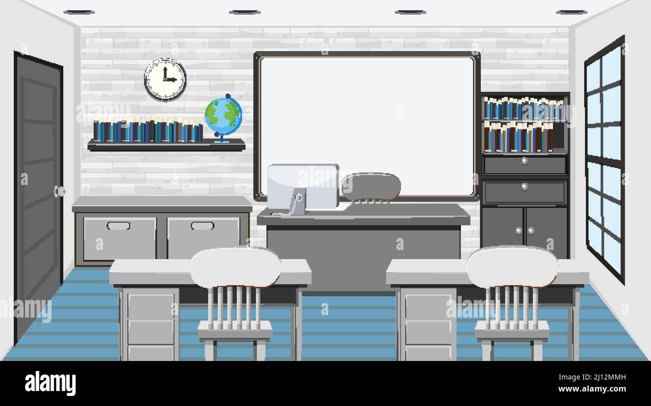 School classroom interior concept illustration Stock Vector Image & Art ...