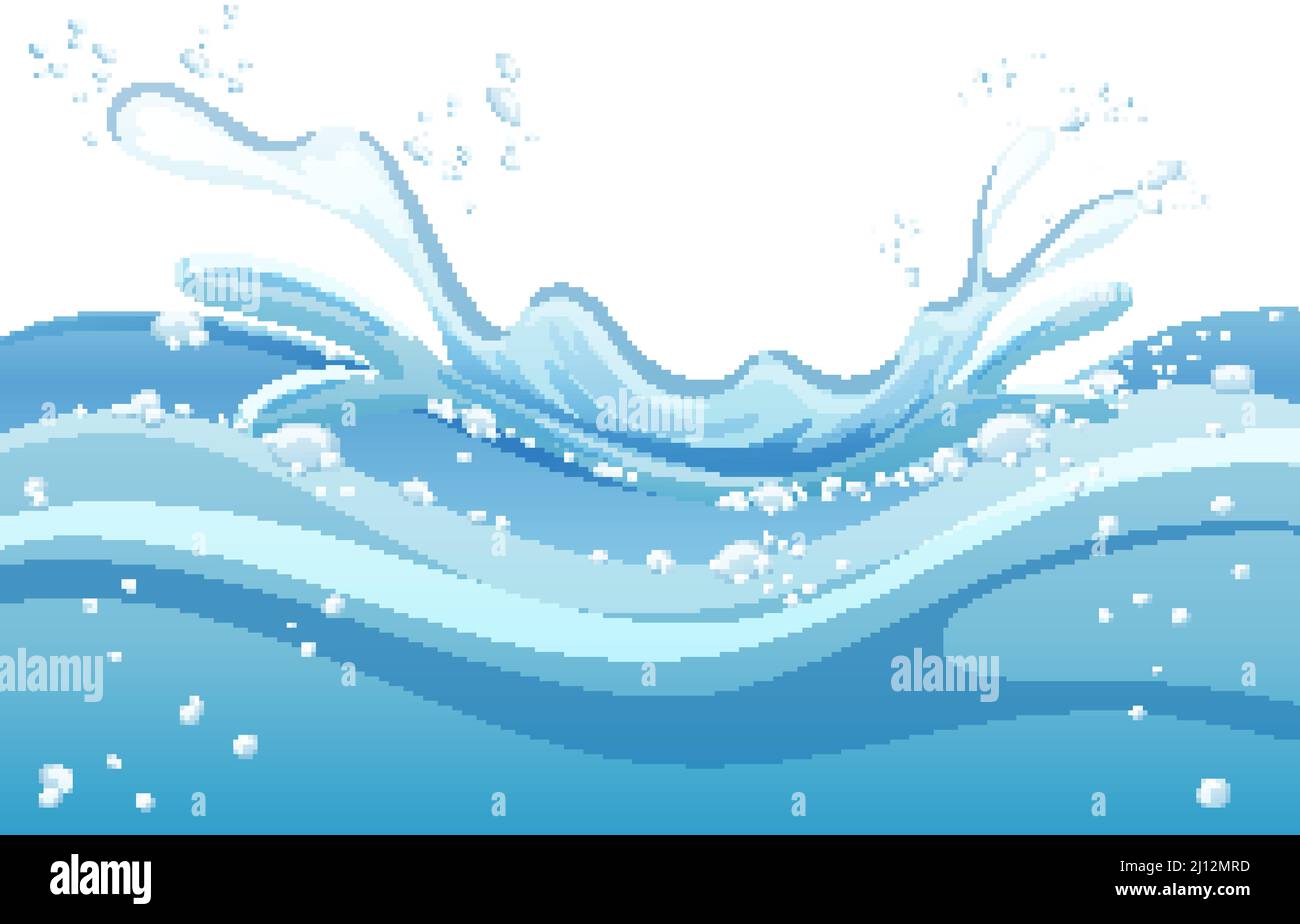 A water splash on white background illustration Stock Vector Image ...