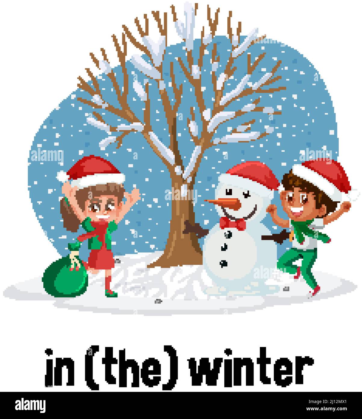 English landscape winter Stock Vector Images - Alamy