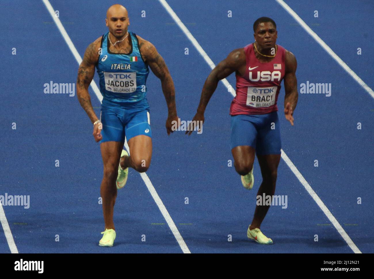 Lamont Marcell JACOBS of Italy and Marvin BRACY of USA Finale 60 M Men ...