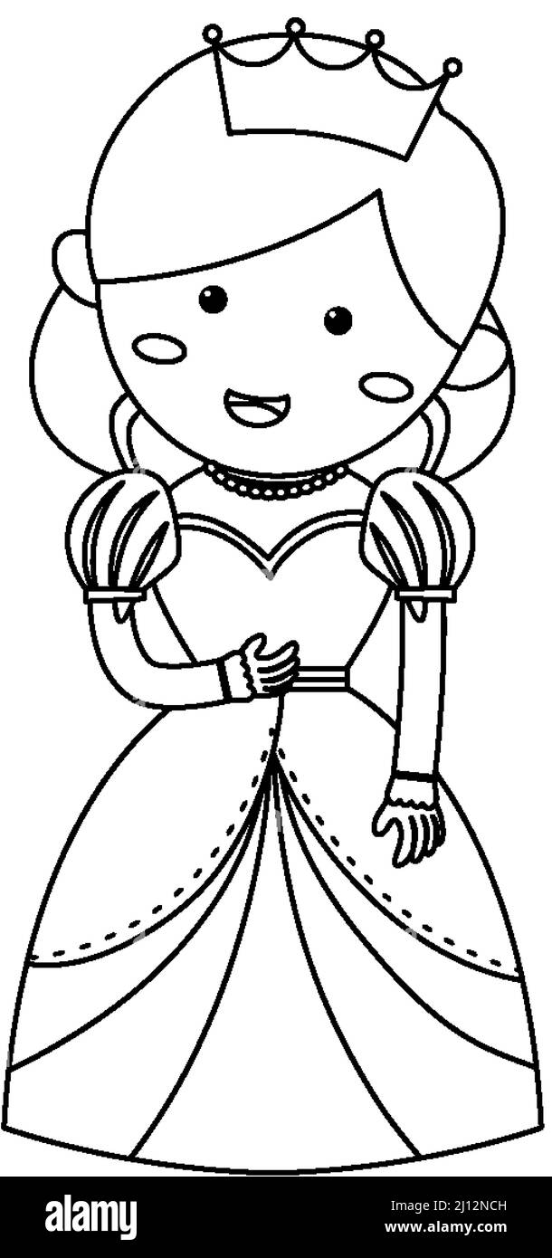 Princess hand drawn clipart Black and White Stock Photos & Images - Alamy