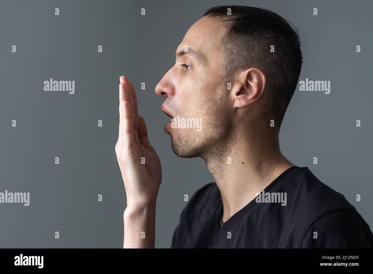 Bad breath man hi-res stock photography and images - Alamy