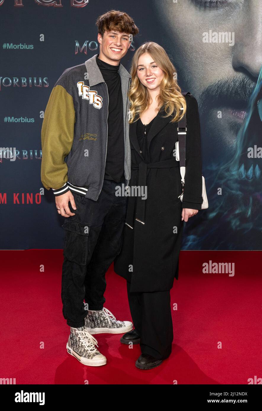 Berlin, Germany. 21st Mar, 2022. Lukas Leonhardt and Dalia Mya arrive ...