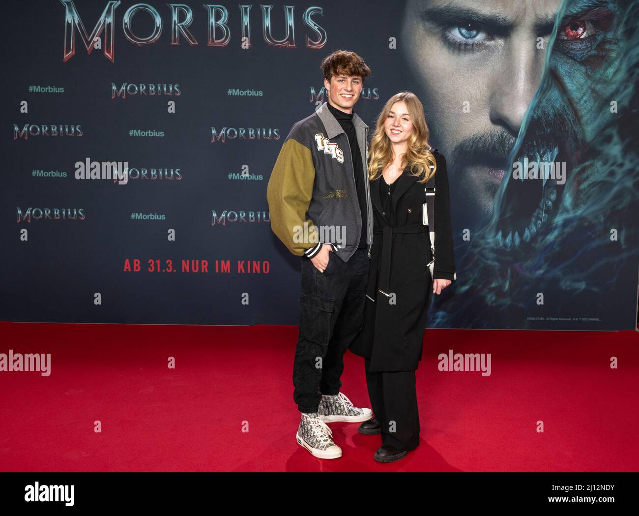 Berlin, Germany. 21st Mar, 2022. Lukas Leonhardt and Dalia Mya arrive ...