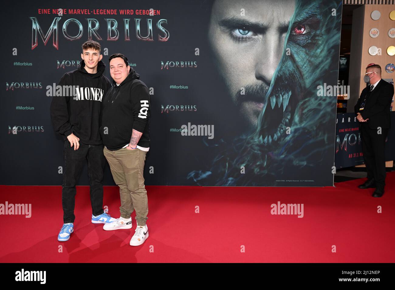 Berlin, Germany. 21st Mar, 2022. Nathan Goldblat (l) and Marvin Holm ...