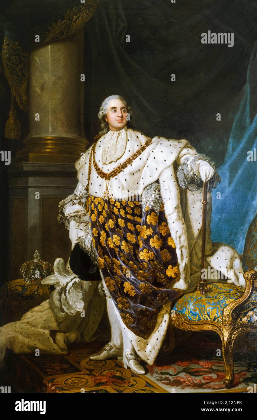 Louis XVI (1754-1793), in Coronation Robes, oil on canvas portrait ...