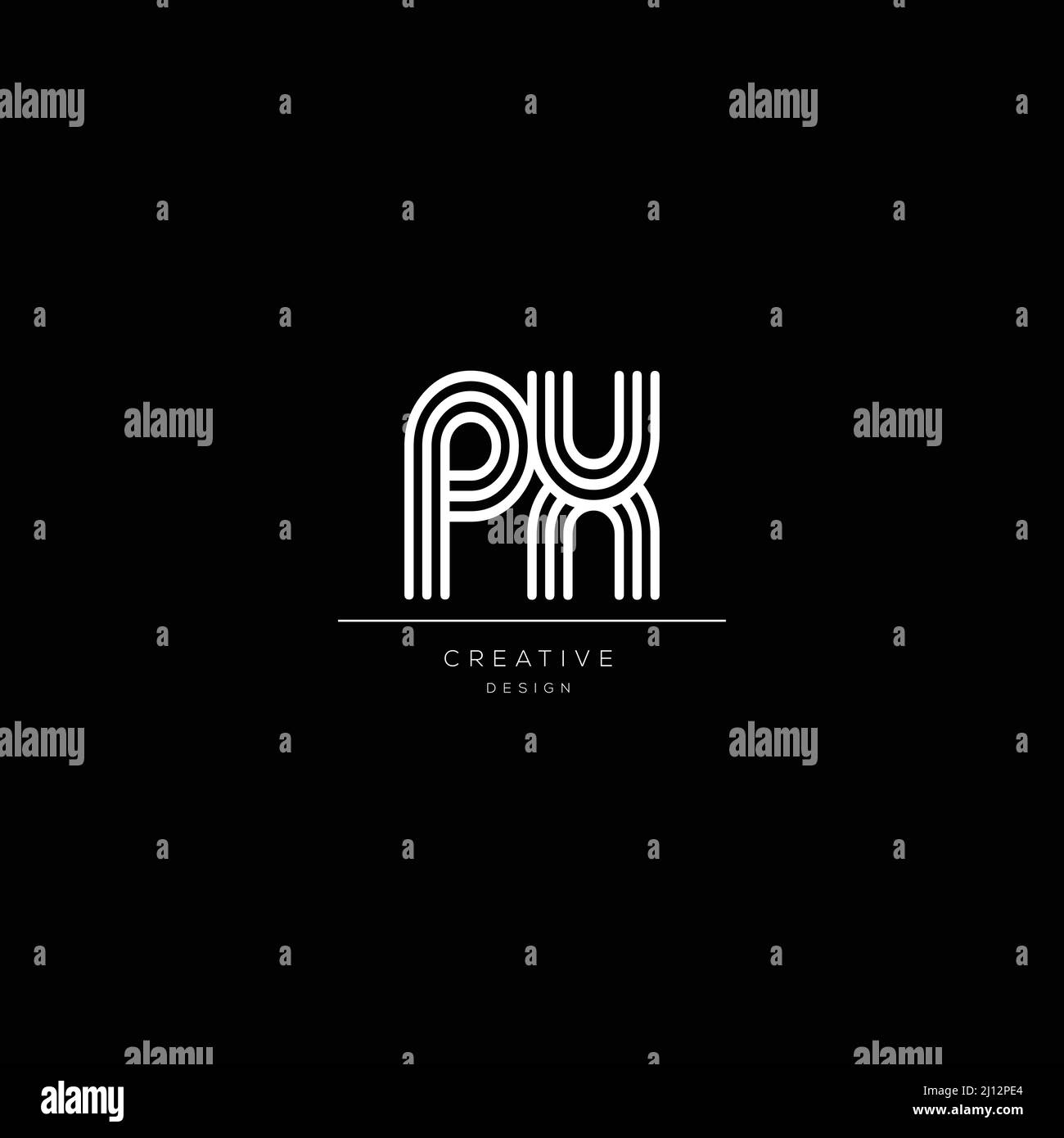 Abstract premium linear letter PX logo icon design modern minimal style ...