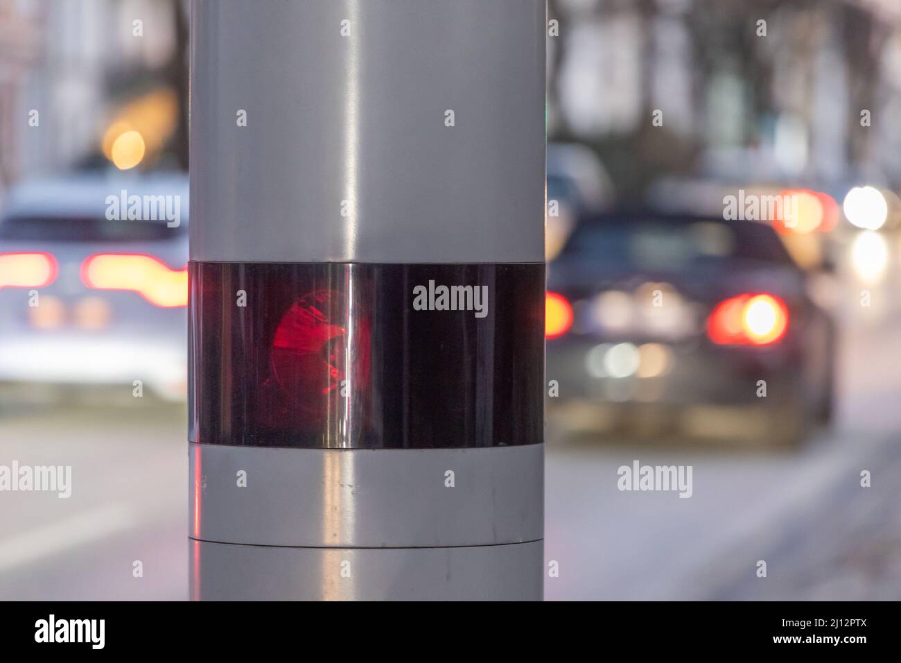 speed camera column in Hamburg Stock Photo - Alamy