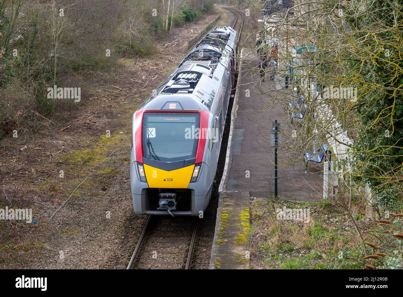 Abellio Greater Anglia class 745 train at platform Wickham Market ...