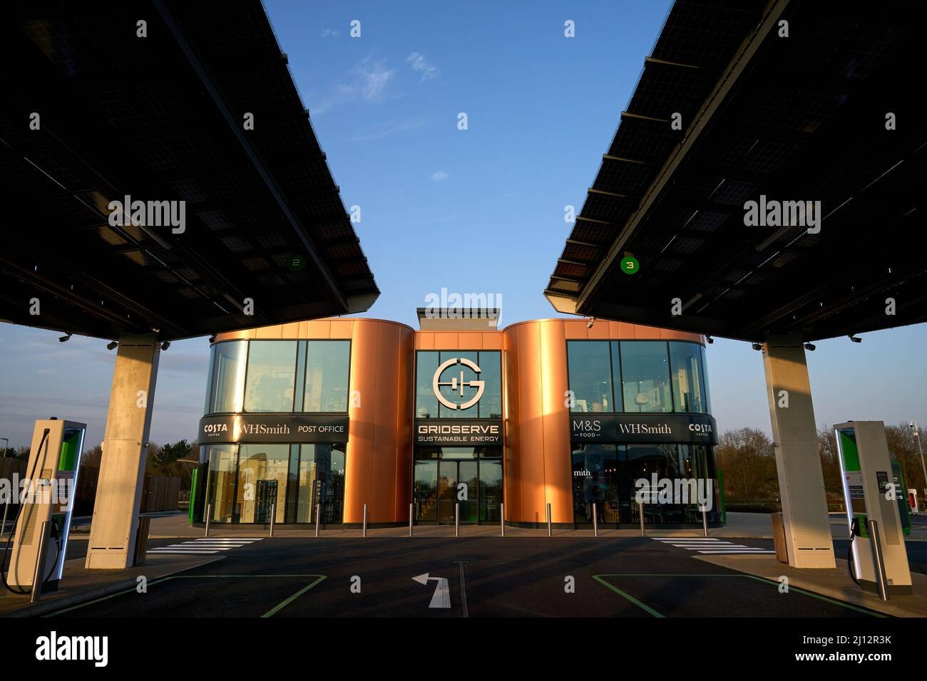 A general view at Gridserve the UK's first electric forecourt ...