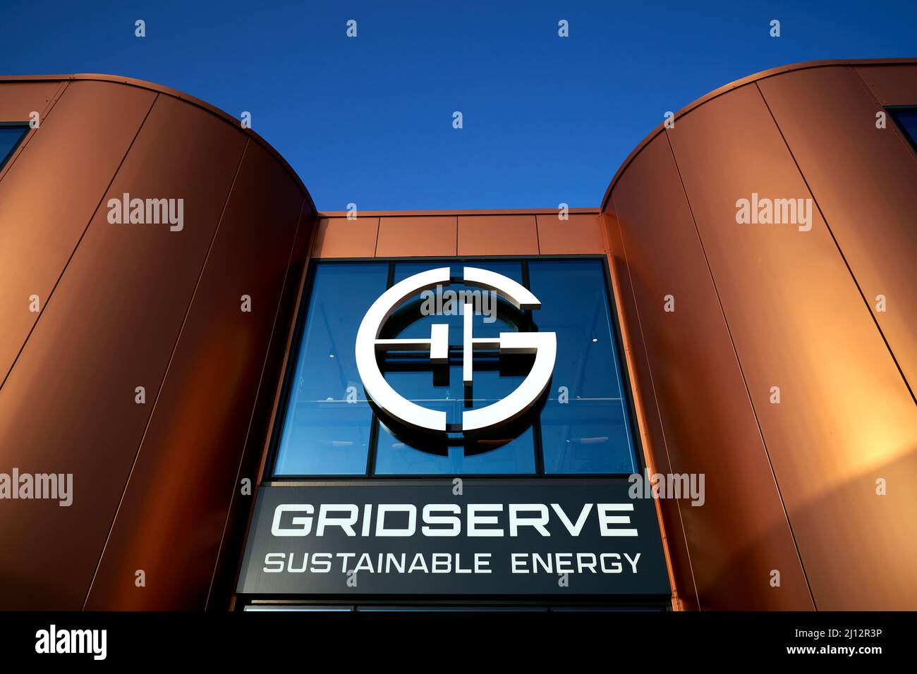 A general view at Gridserve the UK's first electric forecourt ...