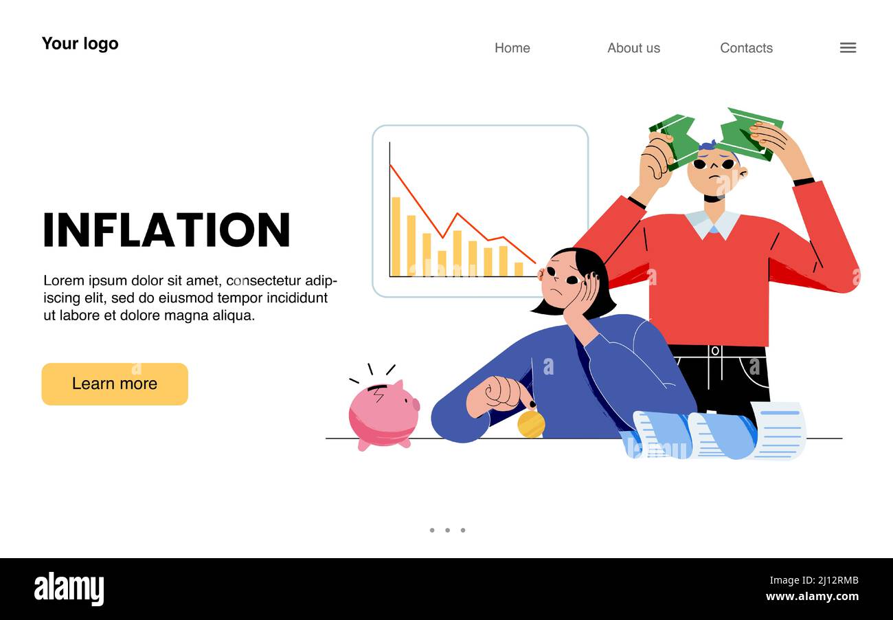 Inflation landing page, bankruptcy, financial crisis, money loss ...