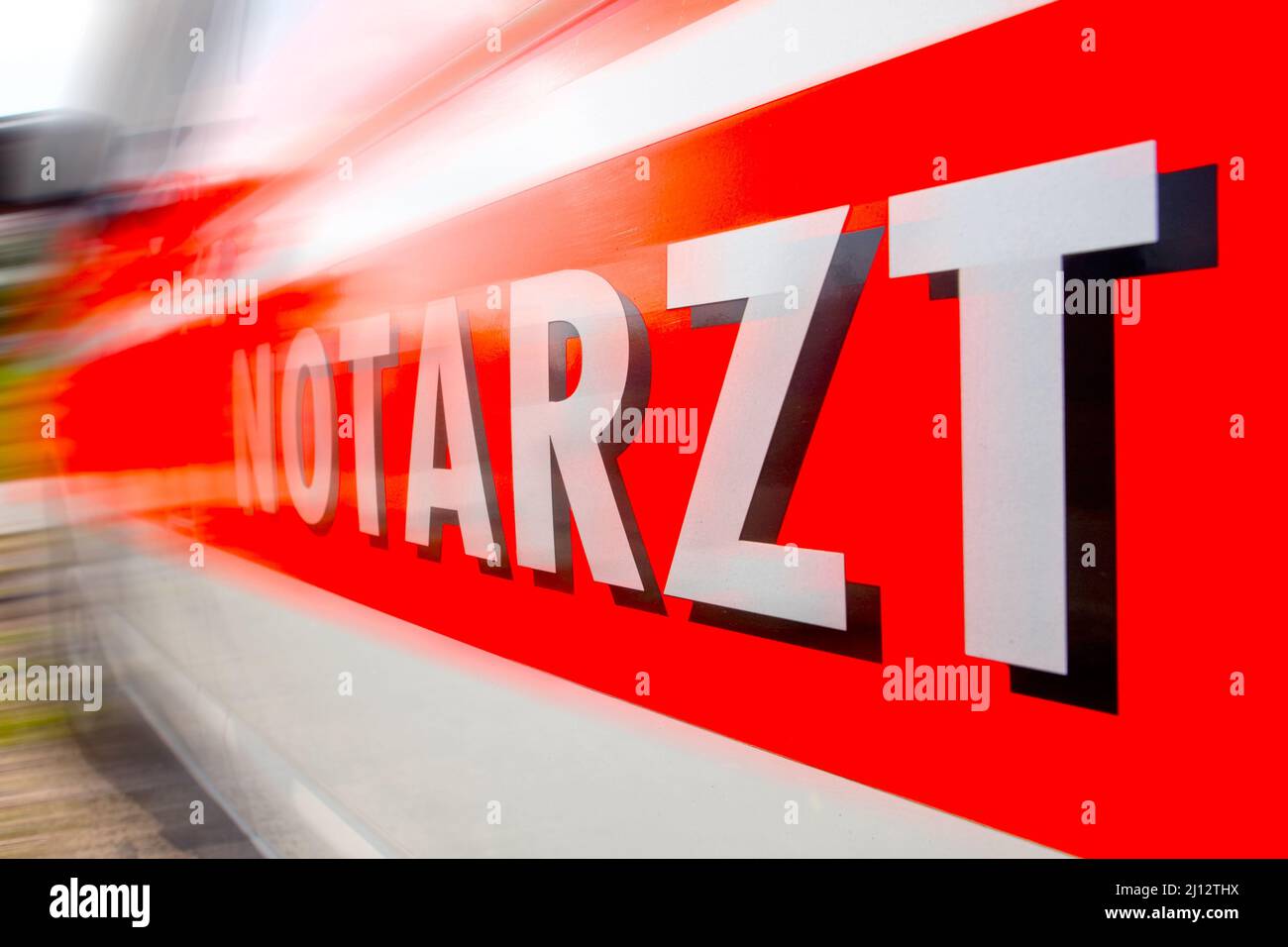 Selective focus shot of the car of a German emergency doctor Stock ...