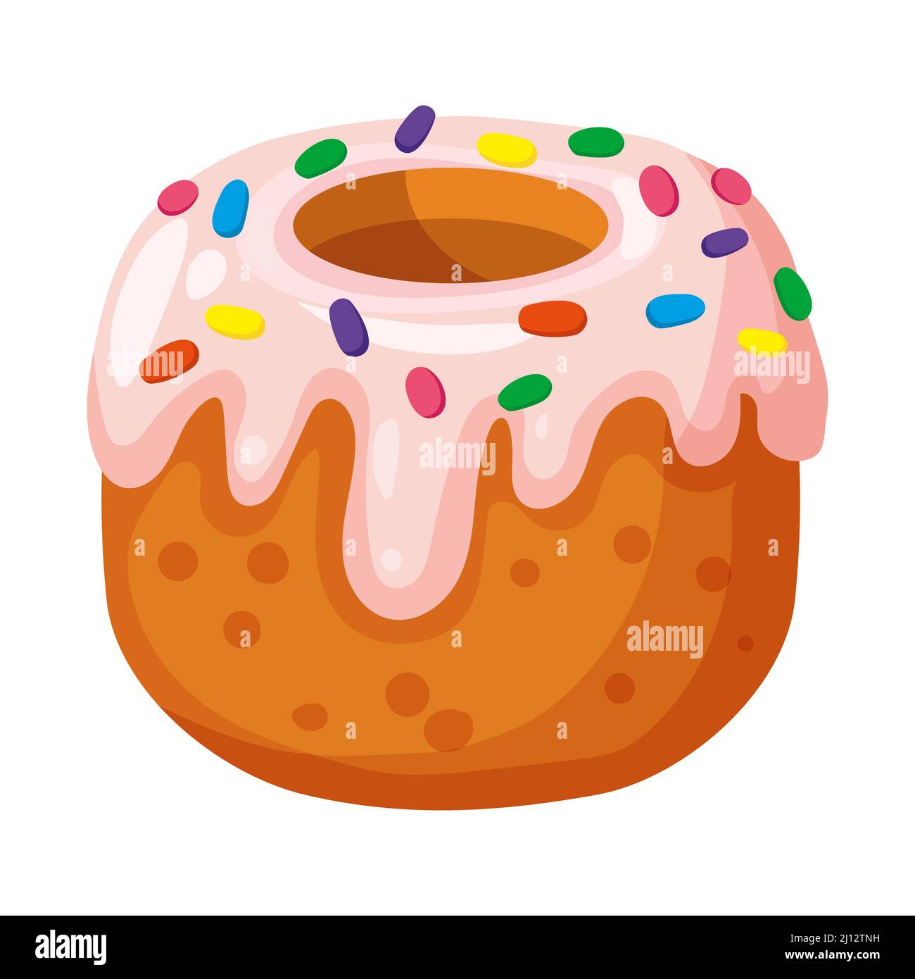 Easter cake, pastry. Sweet food, bakery, vector illustration Stock ...