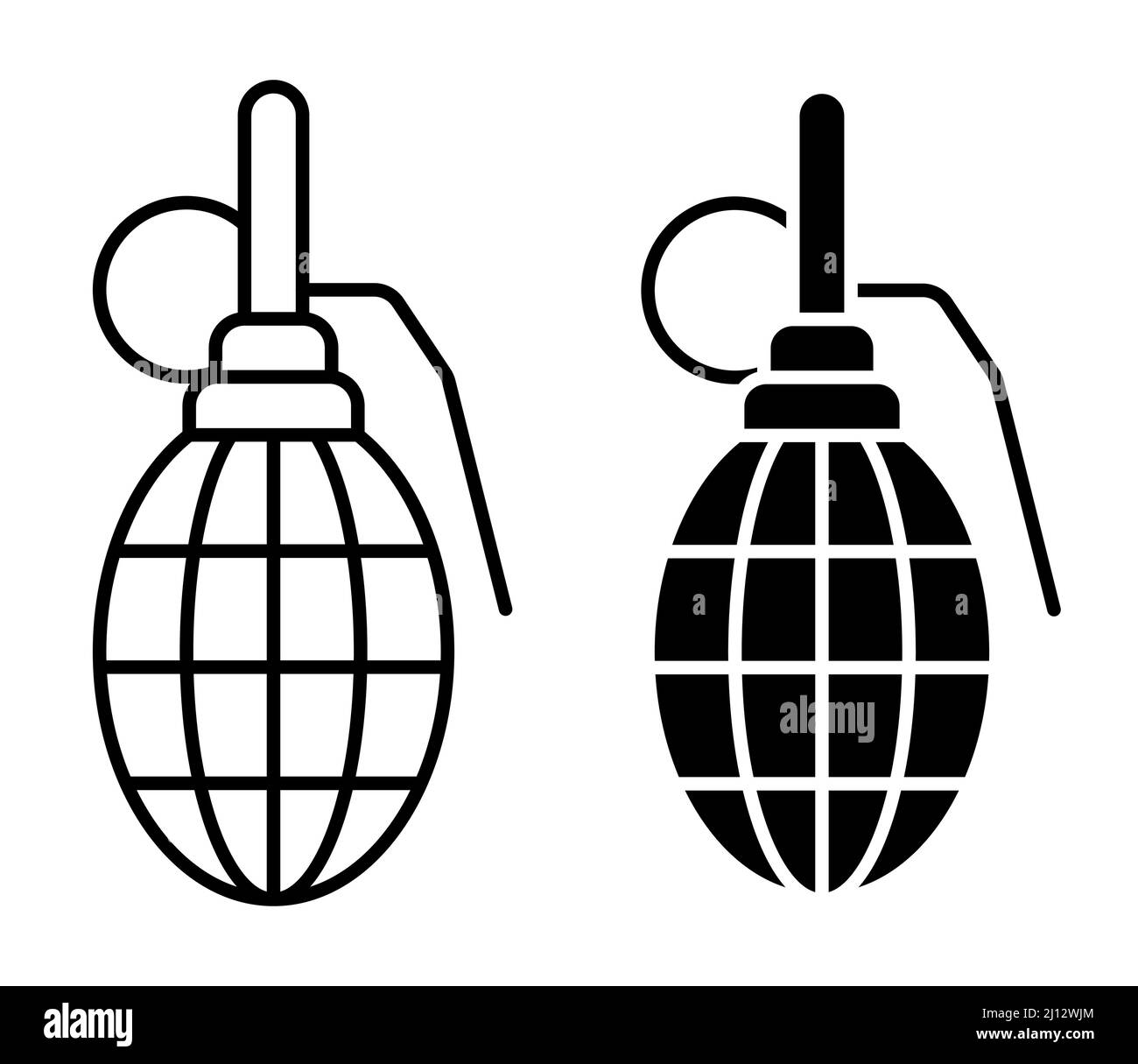 Hand grenade outline hi-res stock photography and images - Alamy