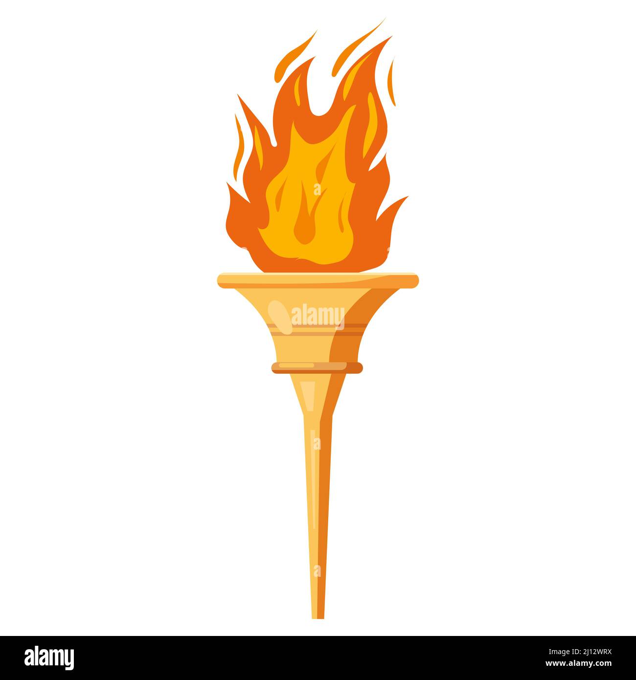 Torch with flame cup, symbol sport games. Icon vector Stock Vector ...