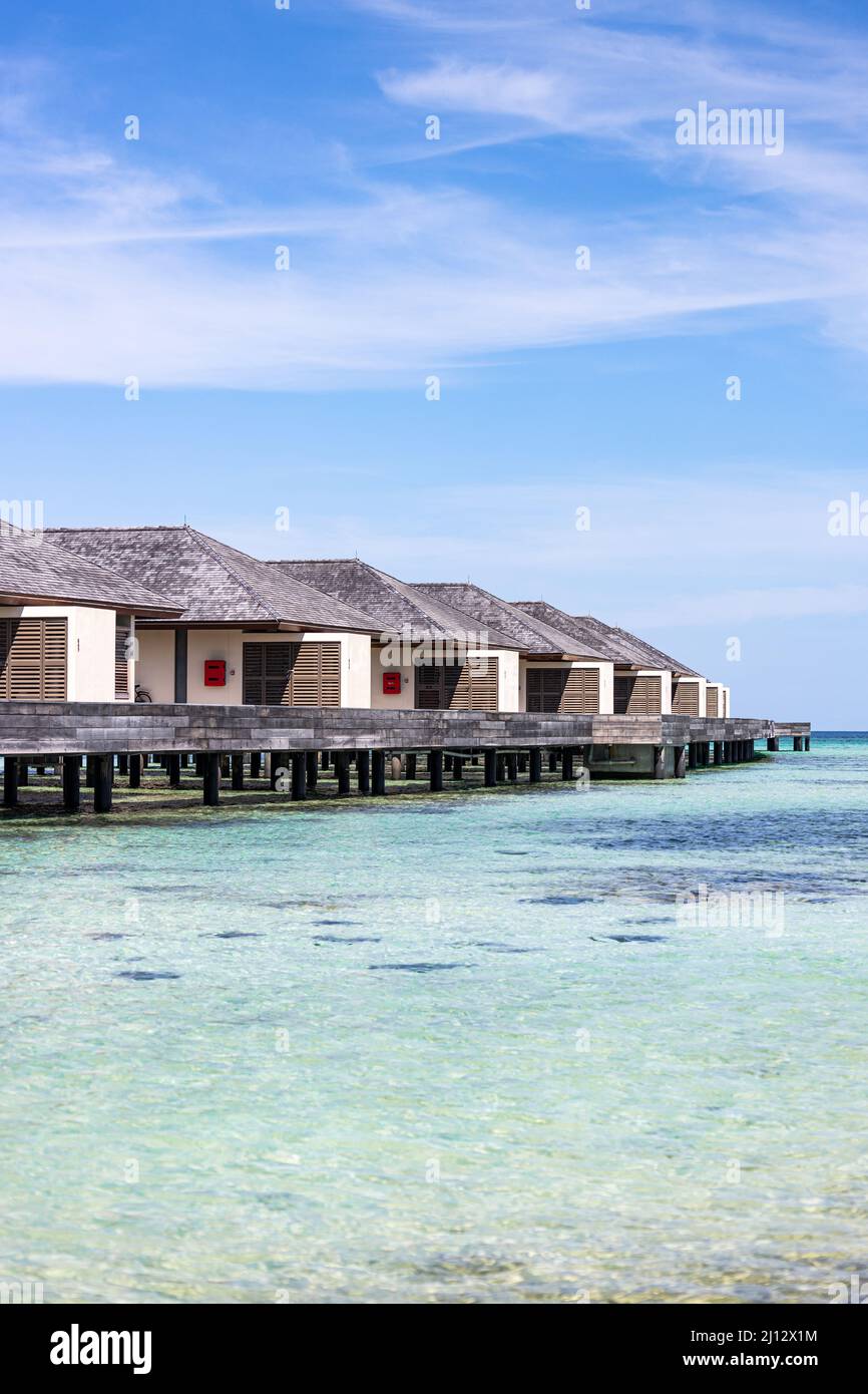 Luxury villas on a Maldives resort Stock Photo - Alamy