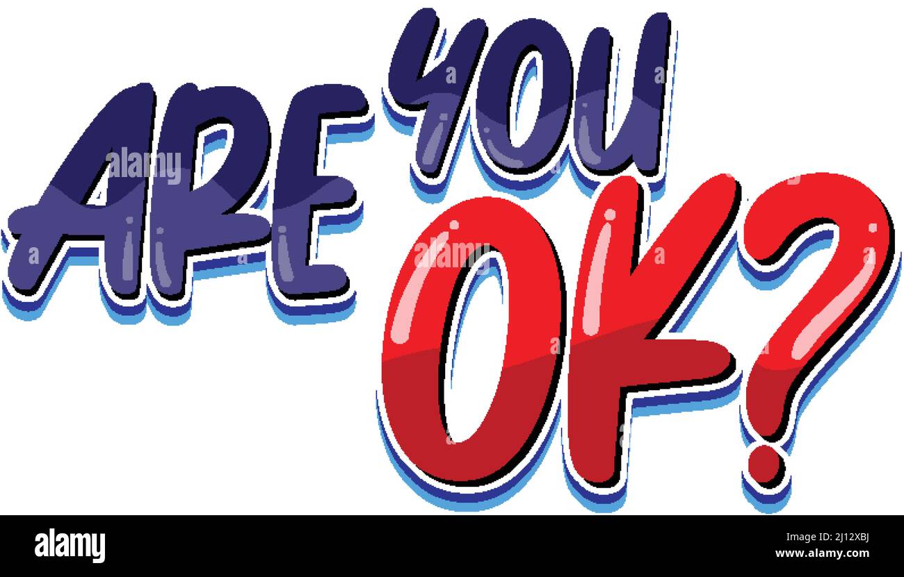 Poster design with word are you ok illustration Stock Vector Image ...