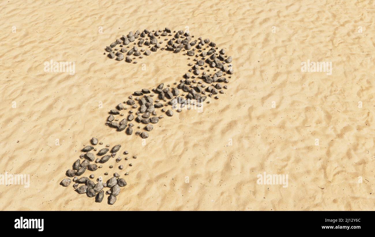 Concept conceptual stones on beach sand handmade symbol shape, golden ...