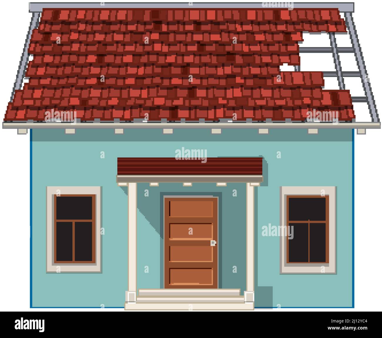 House construction site concept illustration Stock Vector Image & Art ...