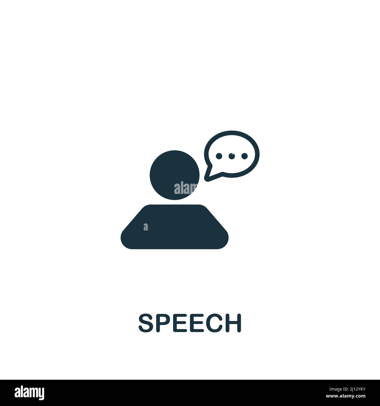 Speech icon. Monochrome simple icon for templates, web design and ...