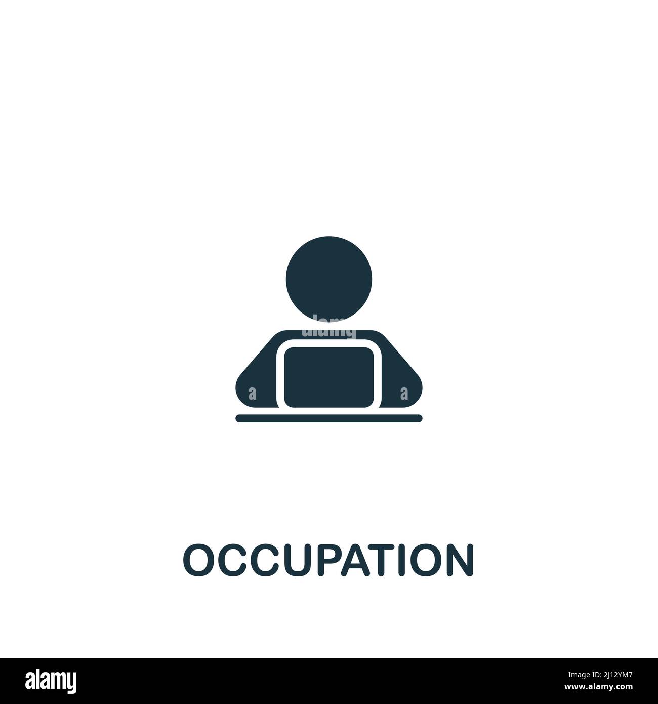 Occupation icon. Monochrome simple icon for templates, web design and ...