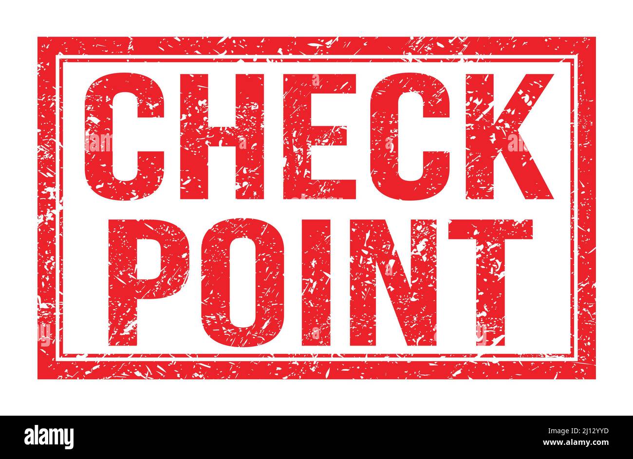 CHECK POINT, words written on red rectangle stamp sign Stock Photo - Alamy