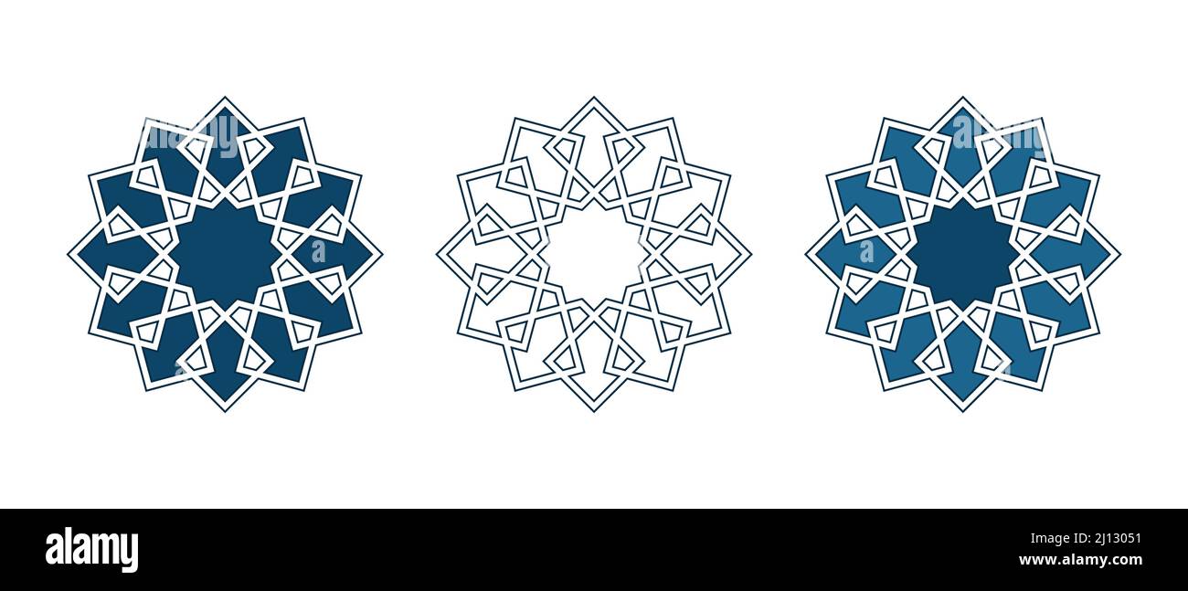 Persian geometric mosaic rosettes for Ramadan card Stock Vector Image ...