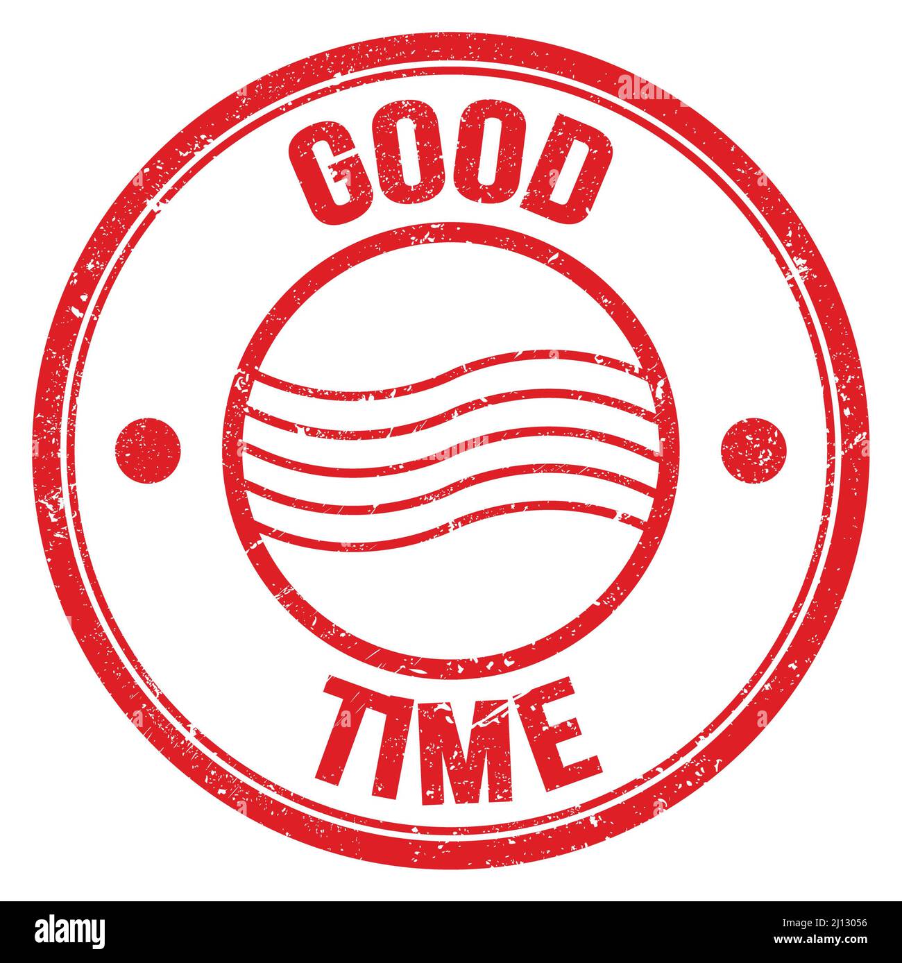 GOOD TIME text written on red round postal stamp sign Stock Photo - Alamy