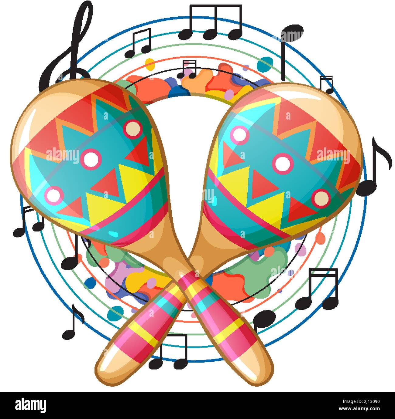 Maracas instrument on white background illustration Stock Vector Image ...
