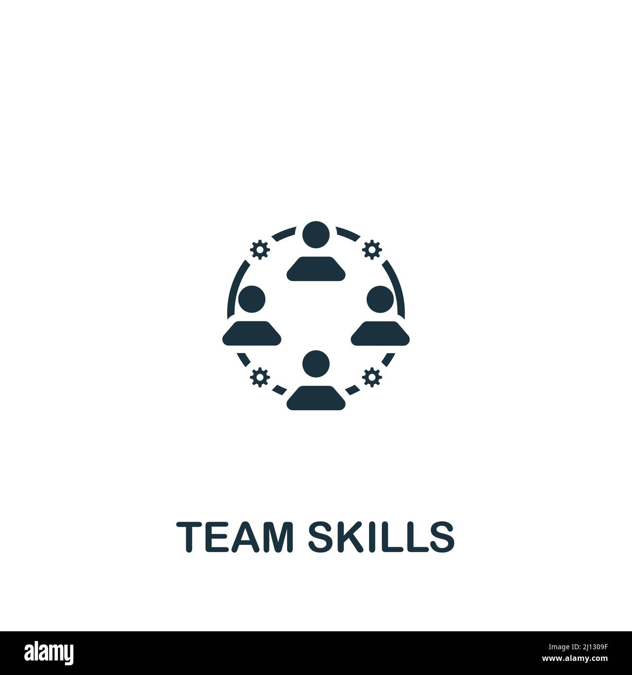 Team Skills icon. Monochrome simple icon for templates, web design and ...