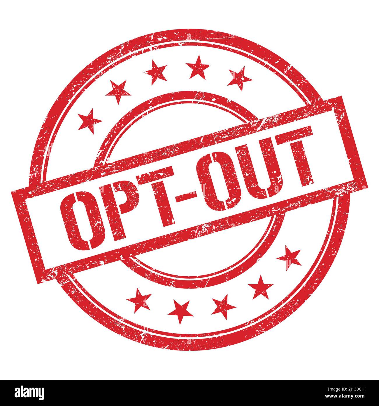 OPT-OUT text written on red round vintage rubber stamp Stock Photo - Alamy
