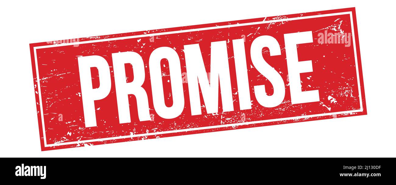 PROMISE text on red grungy rectangle stamp sign Stock Photo - Alamy