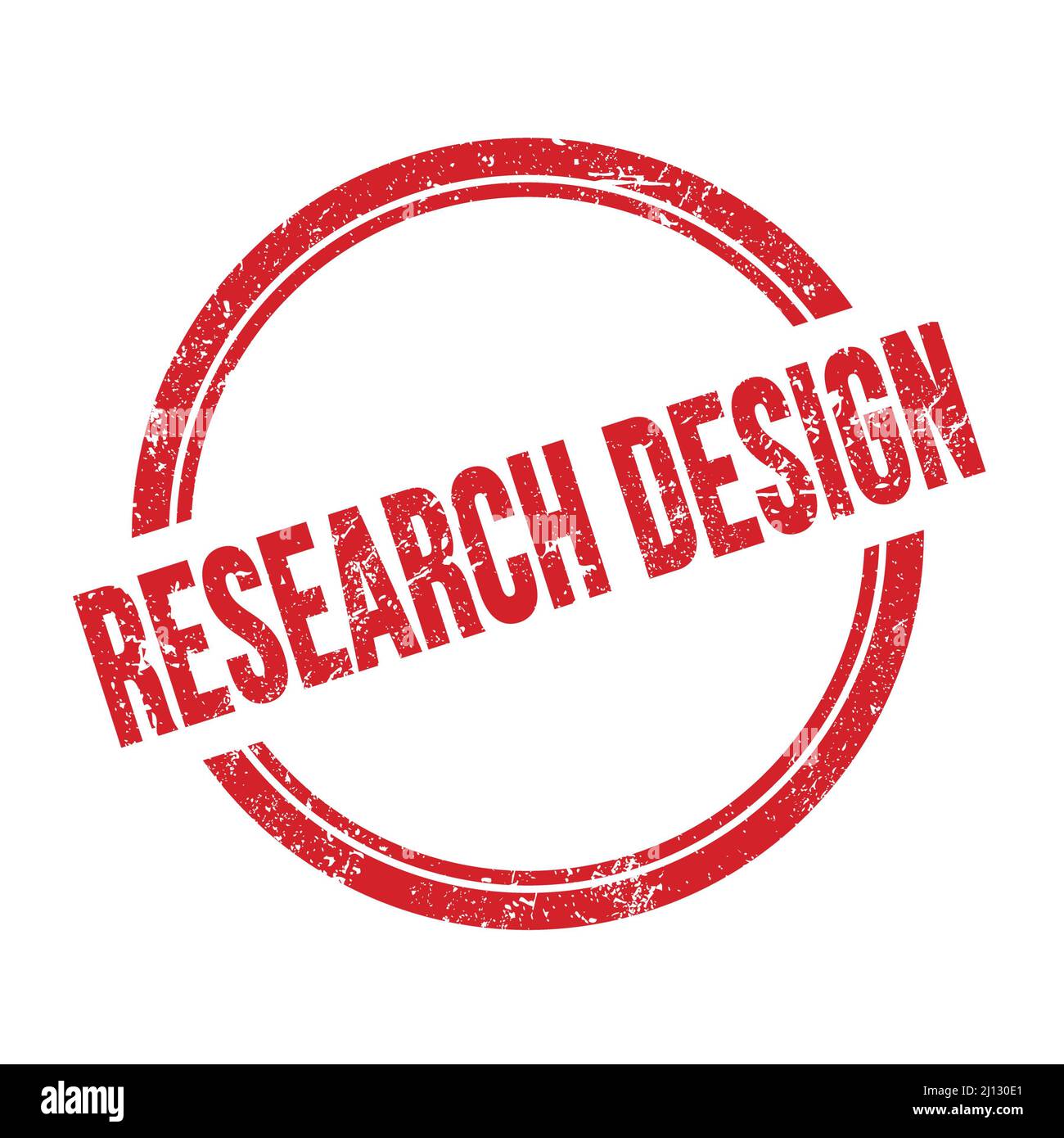 RESEARCH DESIGN text written on red grungy vintage round stamp Stock ...