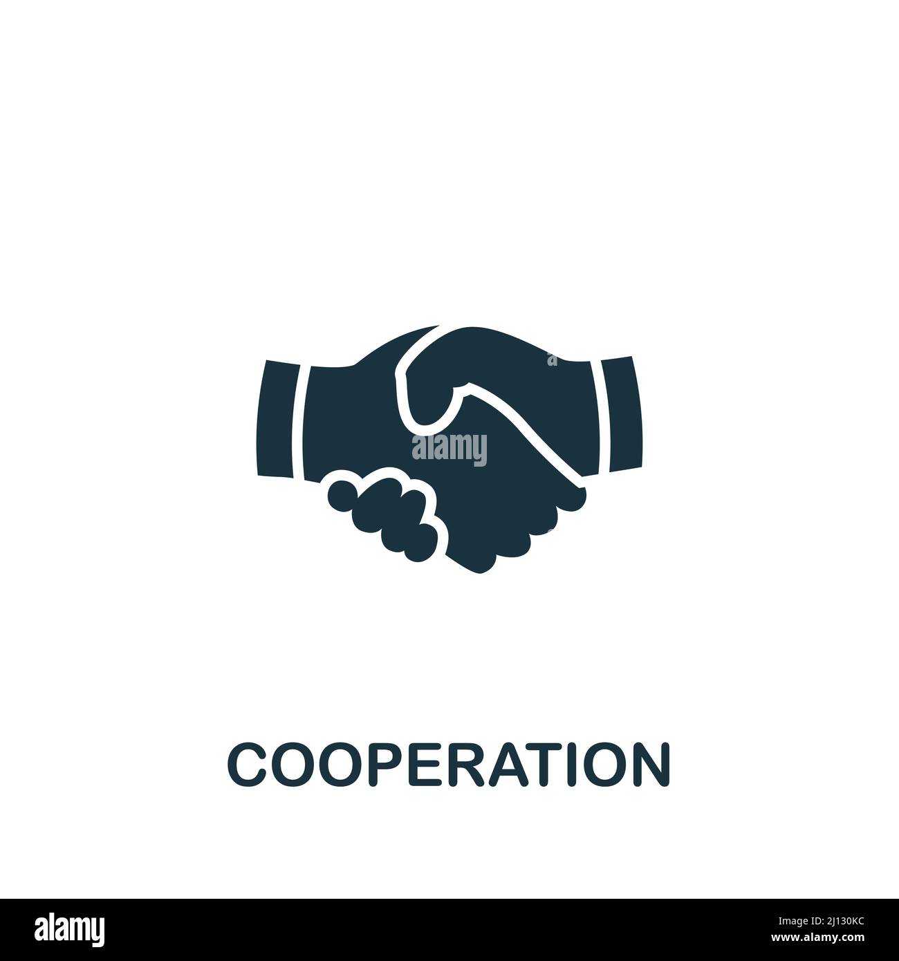 Cooperation icon. Monochrome simple icon for templates, web design and ...