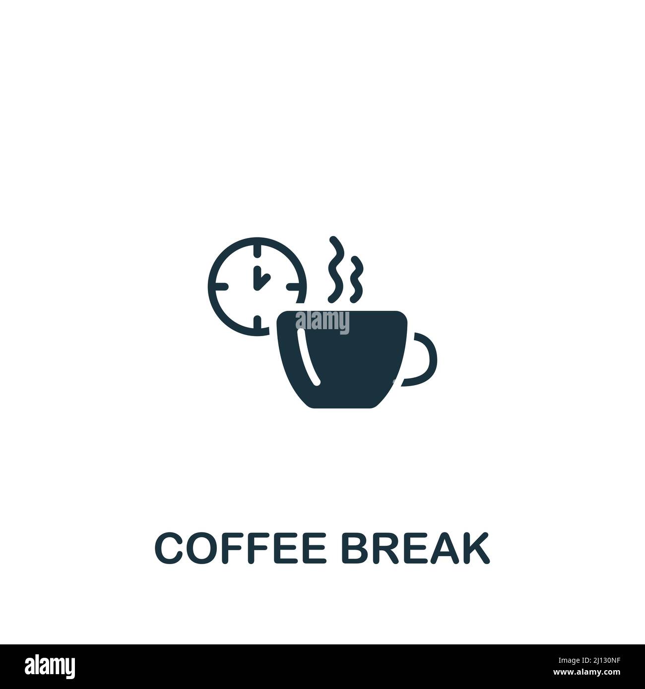 Coffee Break icon. Monochrome simple icon for templates, web design and ...