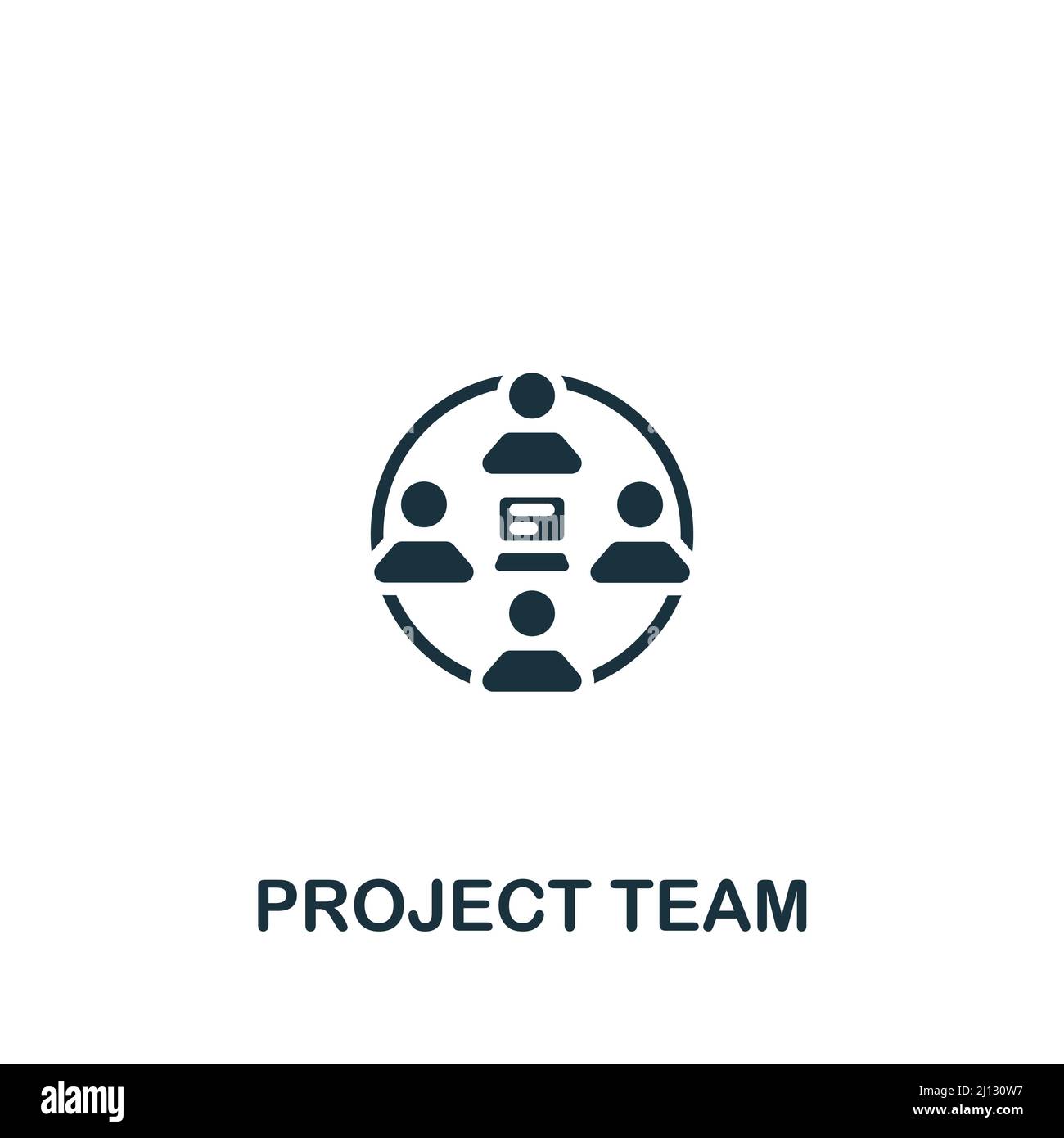 Project Team icon. Monochrome simple icon for templates, web design and ...