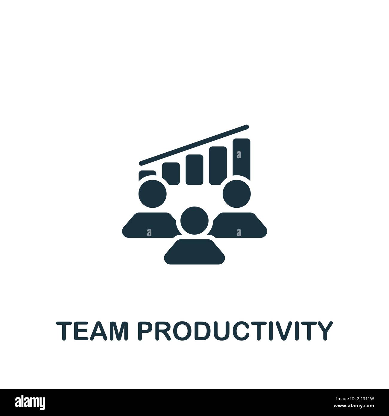 Team Productivity icon. Monochrome simple icon for templates, web ...