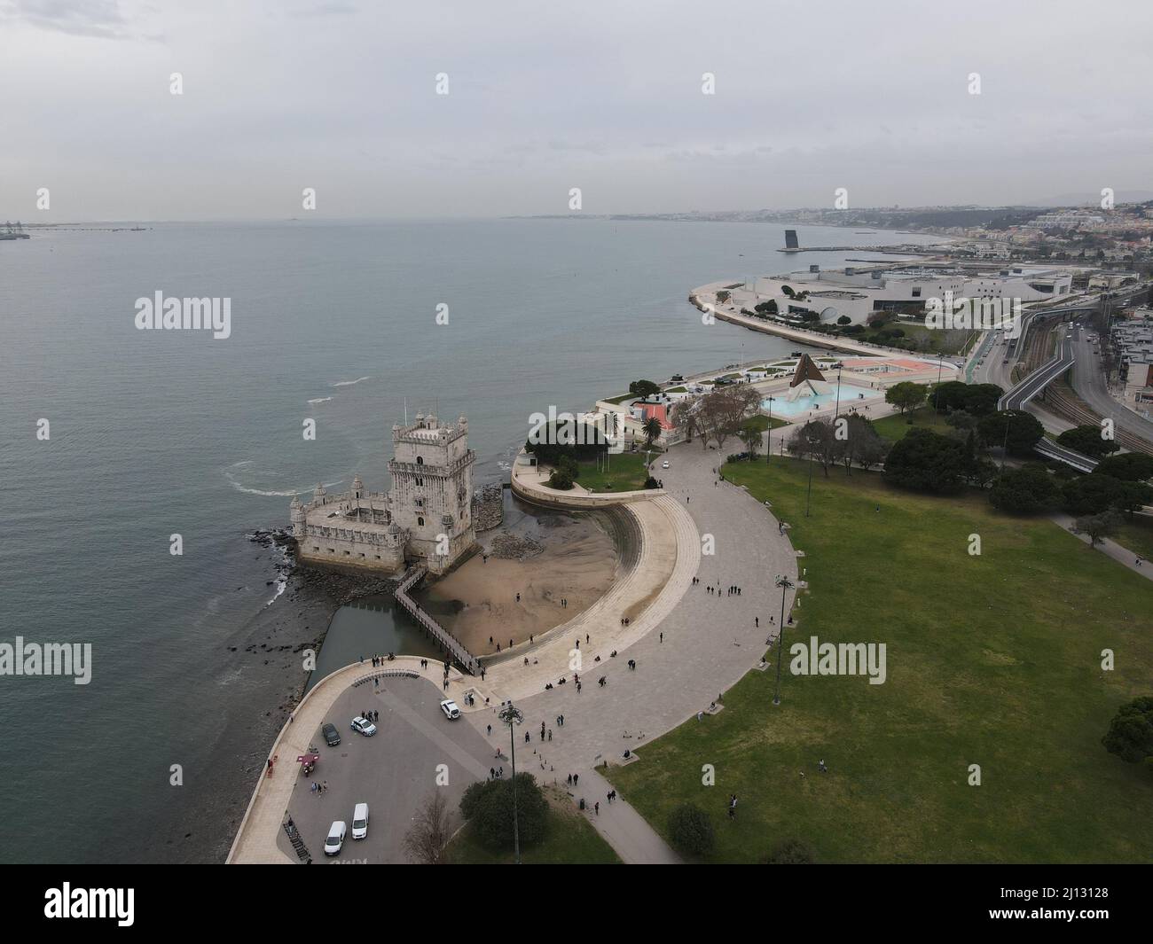 Aerial view of a city on the seashore Stock Photo - Alamy